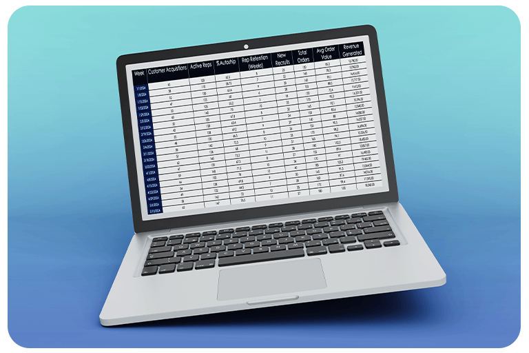 Weekly MLM Activity Tracker & KPI Dashboard | Excel Download